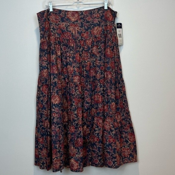 Chaps | Skirts | Chaps Floral Tiered Maxi Skirt Nwt Sz 4 | Poshmark